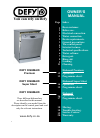 Defy Dishwasher Manuals and User Guides PDF Preview and Download
